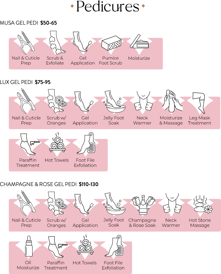 Menu – Musa Salon And Spa